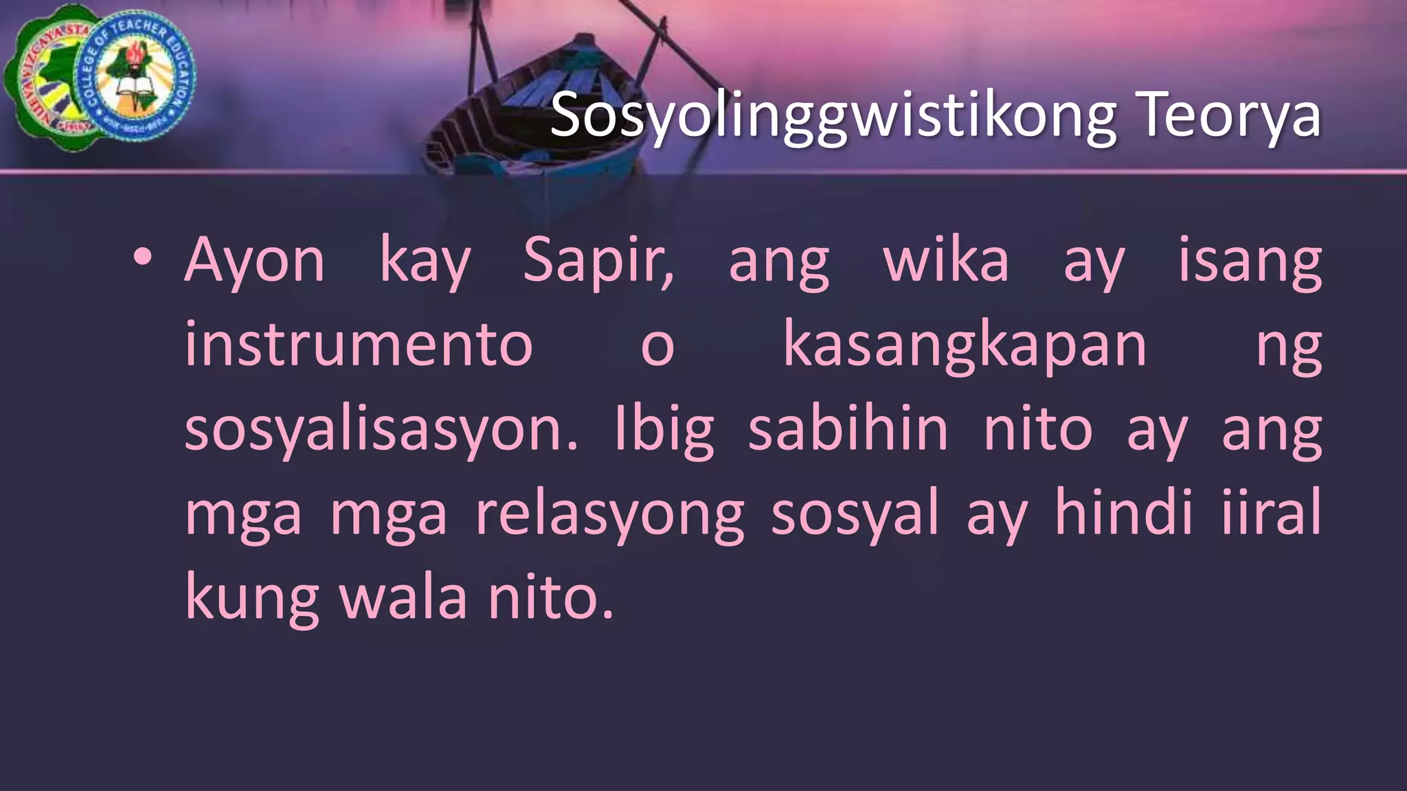 Mga Teoryang Pangwika | PPTX