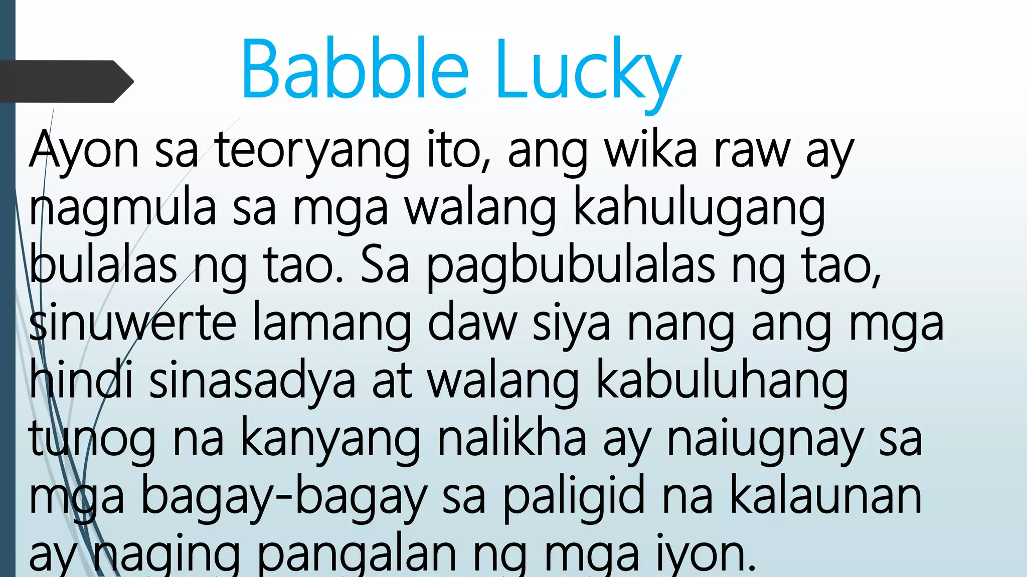 Mga teorya ng pinagmulan ng wika | PPTX