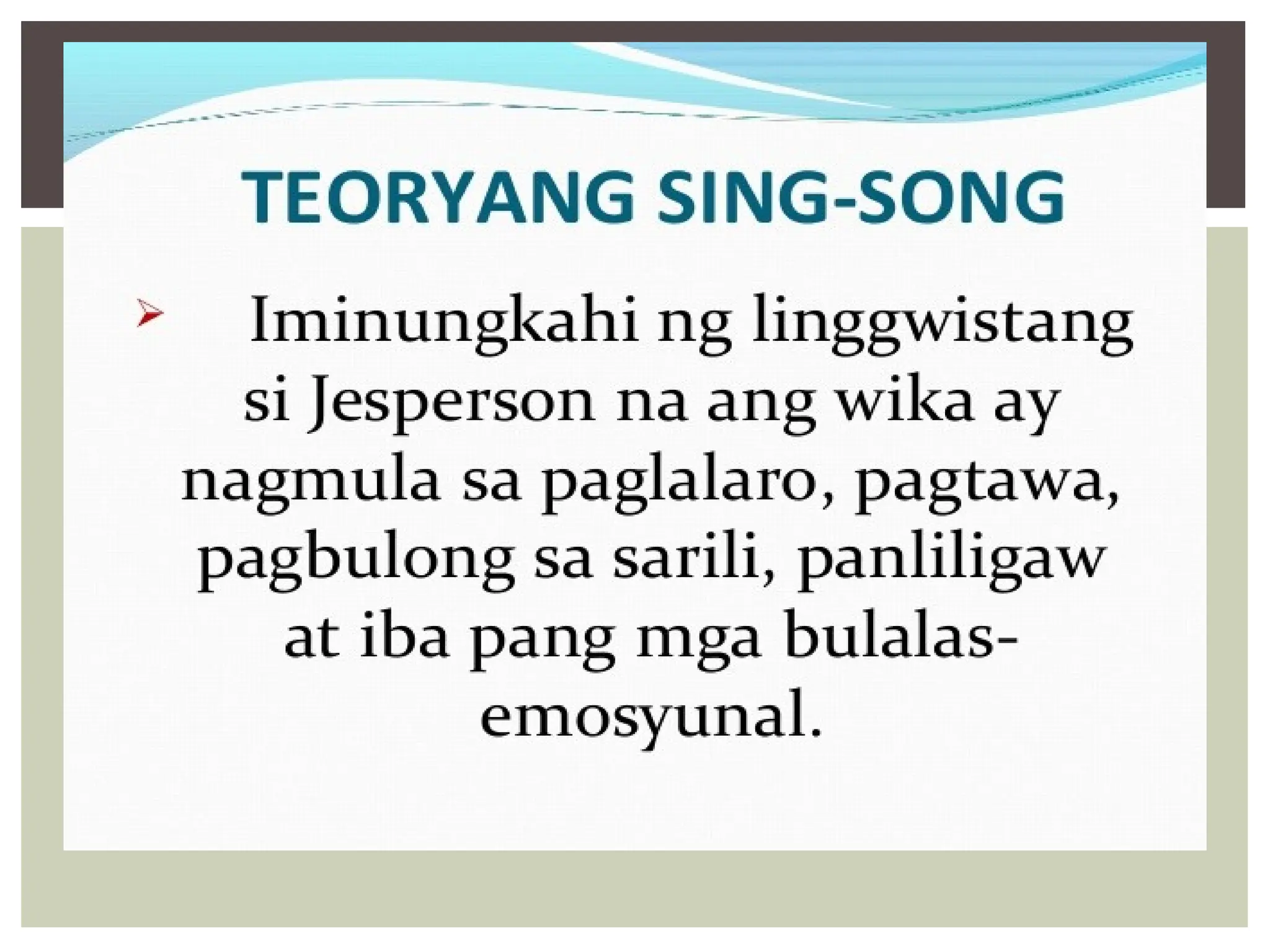 MGA TEORYA NG PINAGMULAN NG WIKA-Ikaanim na Linggo.pptx