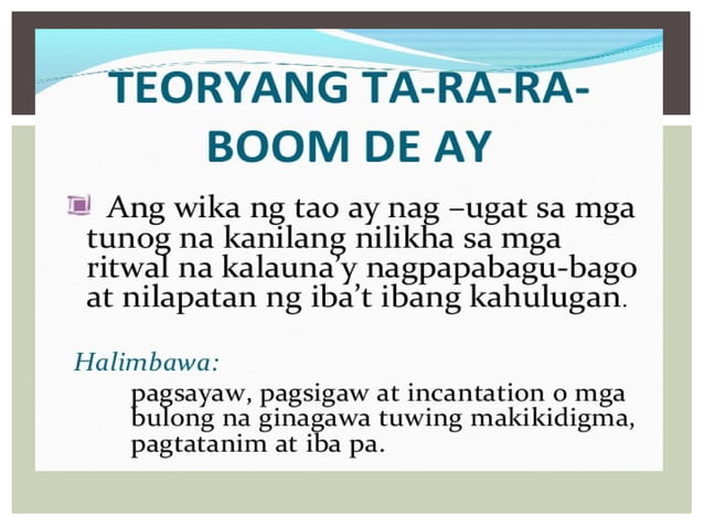 MGA TEORYA NG PINAGMULAN NG WIKA-Ikaanim na Linggo.pptx