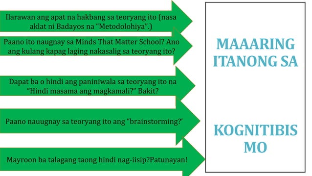 Mga teorya sa pagkatuturo at pagkatuto ng wika sa filipino | PPTX