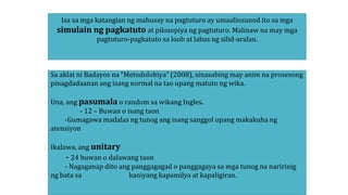 Mga teorya sa pagkatuturo at pagkatuto ng wika sa filipino | PPTX