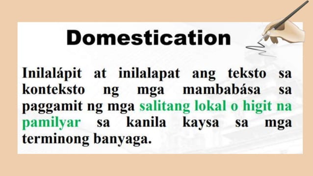 MGA TEORYA SA PAGSASALIN, FORMAL VS DYNAMIC EQUIVALENCE, SEMANTIC VS ...