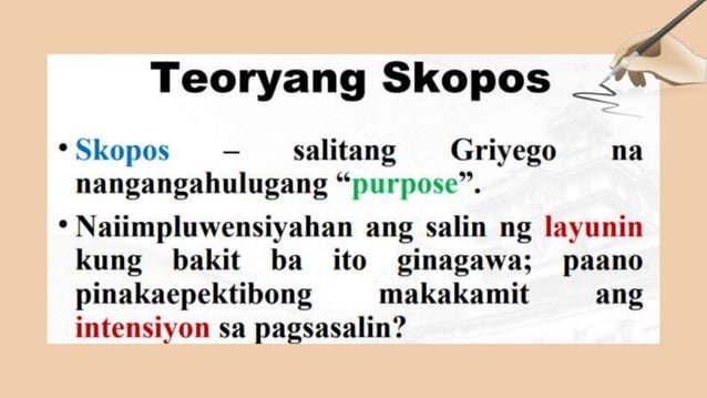 MGA TEORYA SA PAGSASALIN, FORMAL VS DYNAMIC EQUIVALENCE, SEMANTIC VS ...