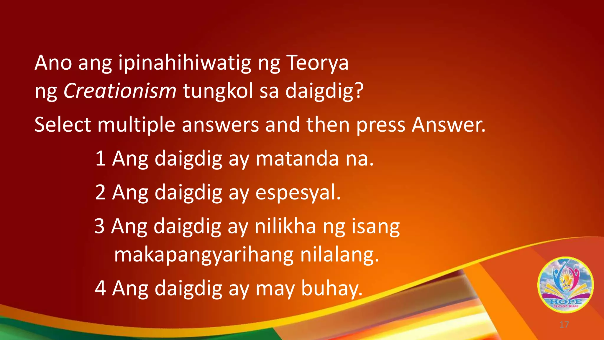 Mga Teorya Tungkol sa Pinagmulan ng Daigdig | PPTX