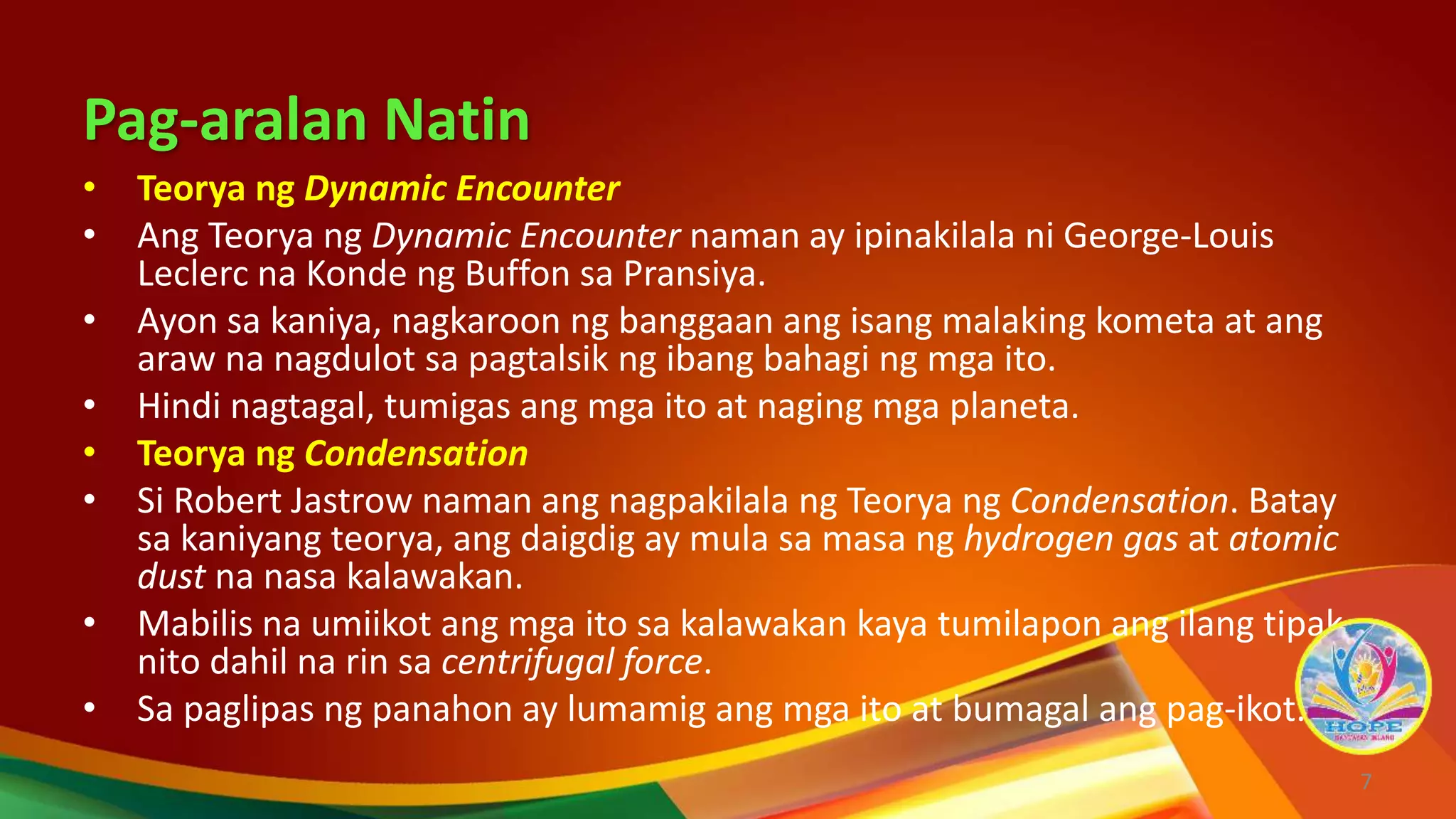 Mga Teorya Tungkol sa Pinagmulan ng Daigdig | PPTX