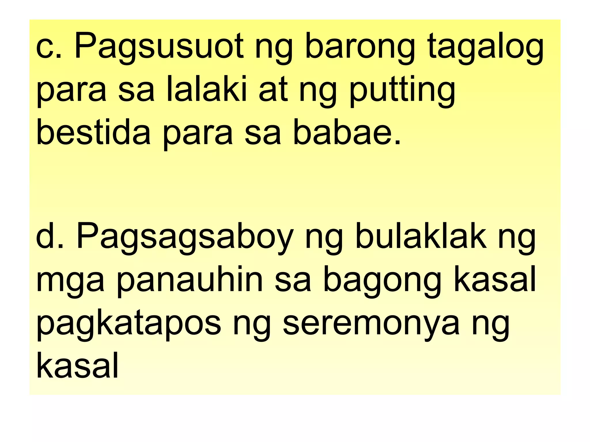 Mga Tradisyon at Kaugalian sa Aking Komunidad | PPTX