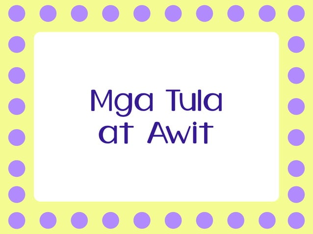 Mga tula at awit | PDF