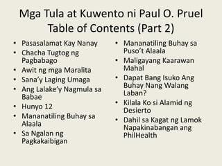 Mga tula at kuwento ng puso at damdamin | PPTX