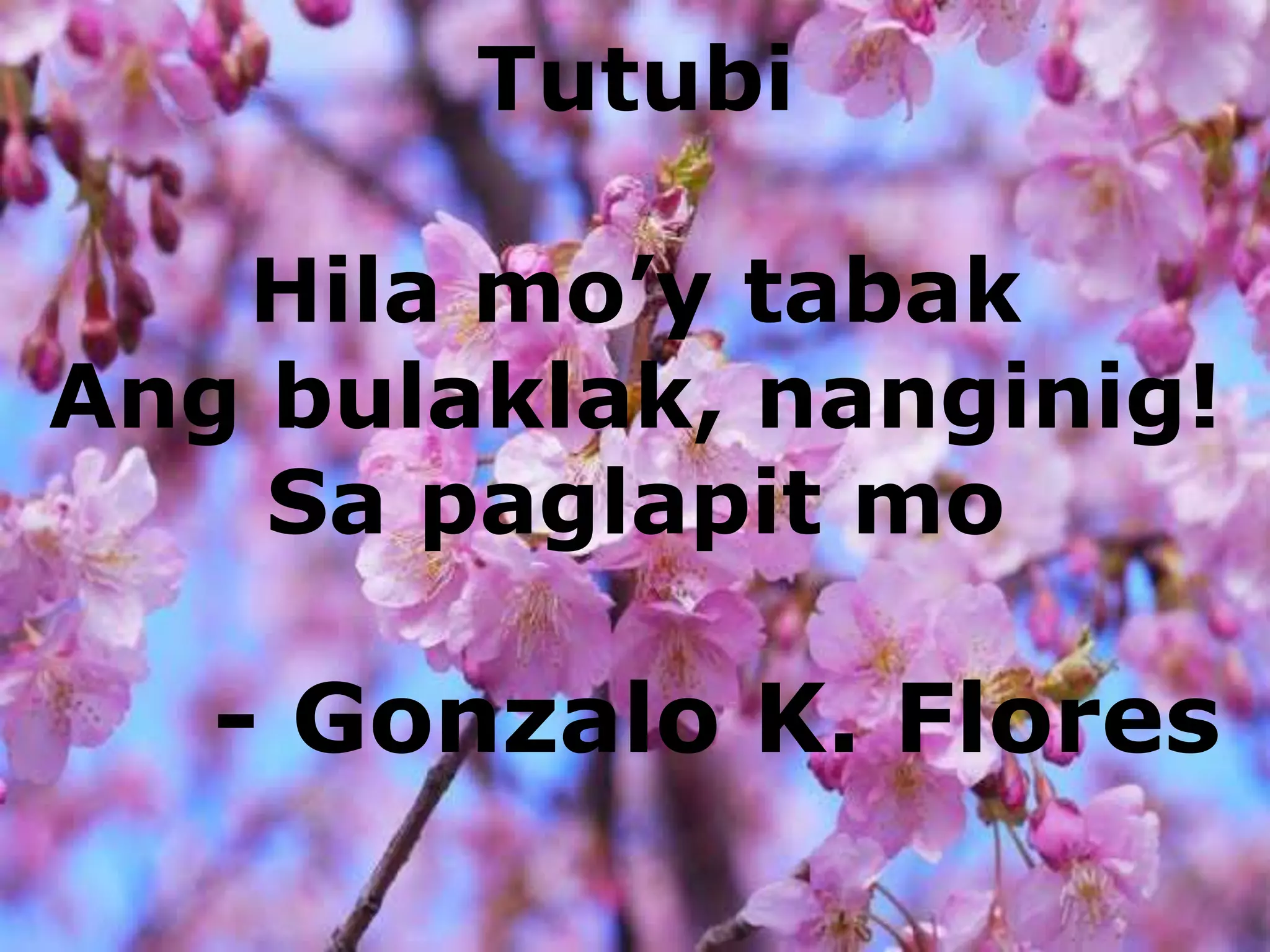 Haiku, Senryu, Tanaga, Tanka, | PPTX