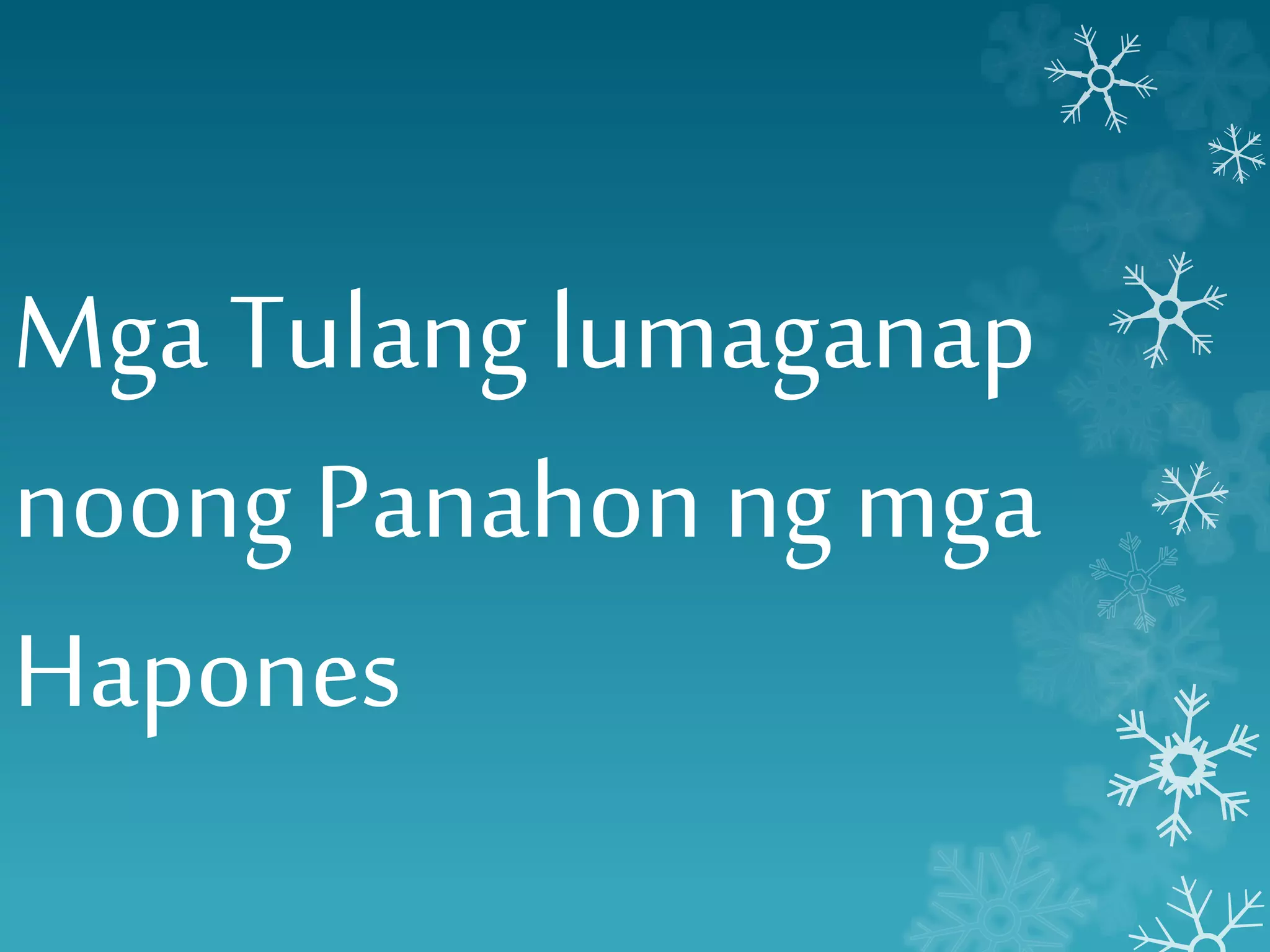 Haiku, Senryu, Tanaga, Tanka, | PPTX