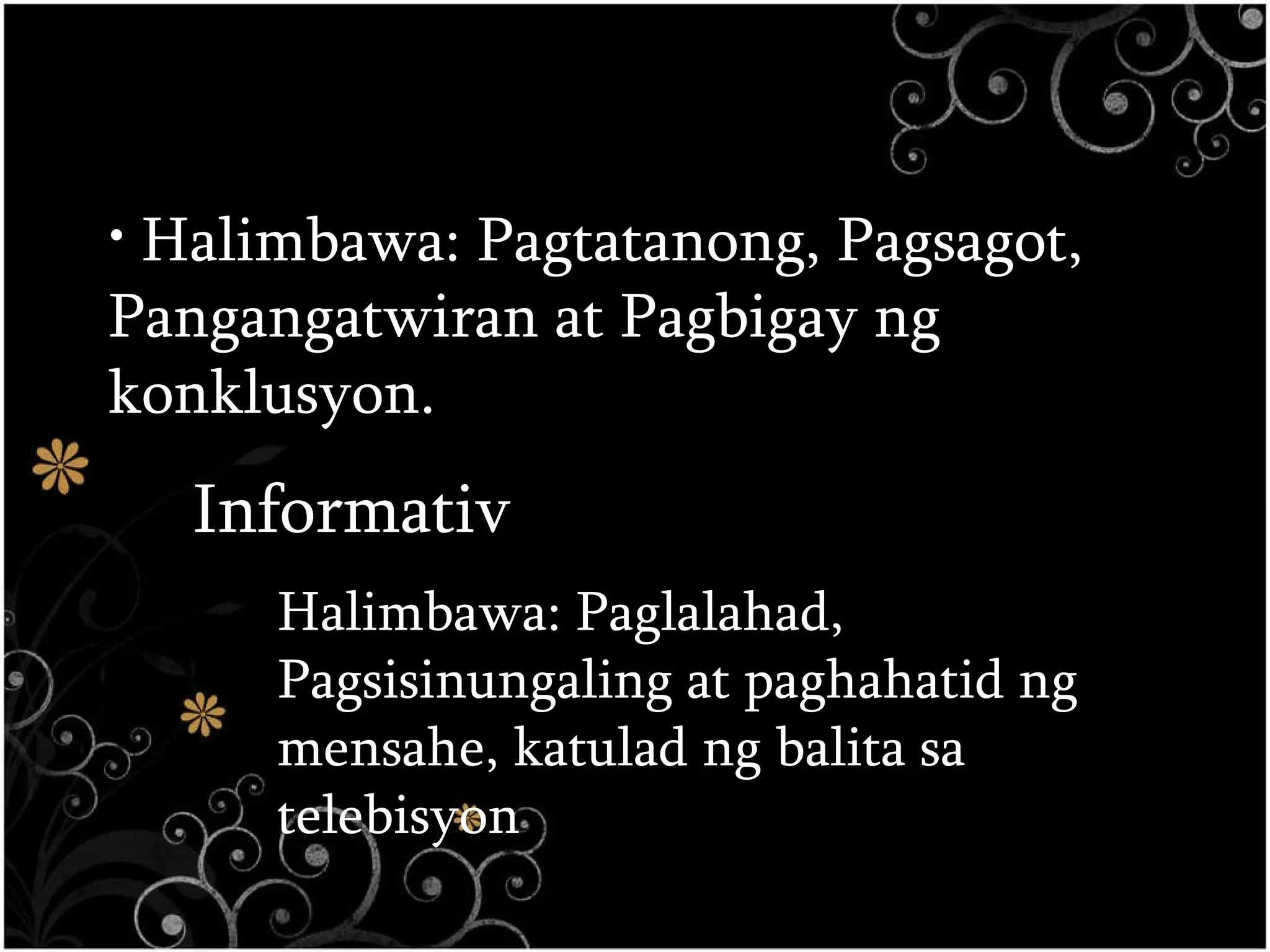 Mga tungkulin ng wika | PPT
