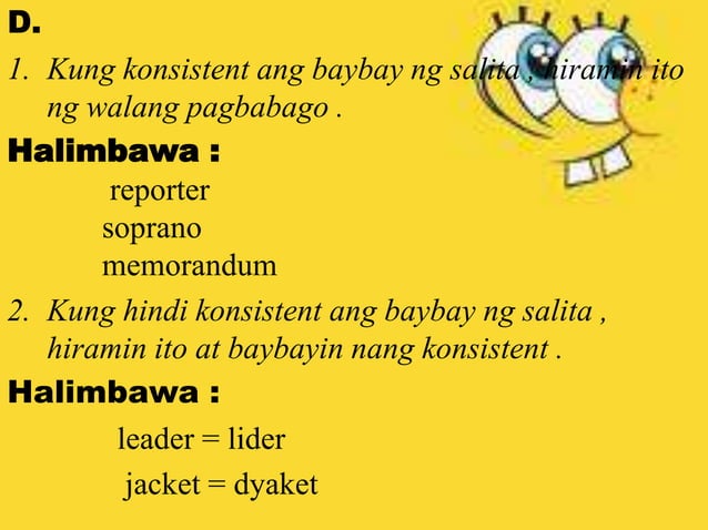 Mga tuntunin sa pagbabaybay | PPTX