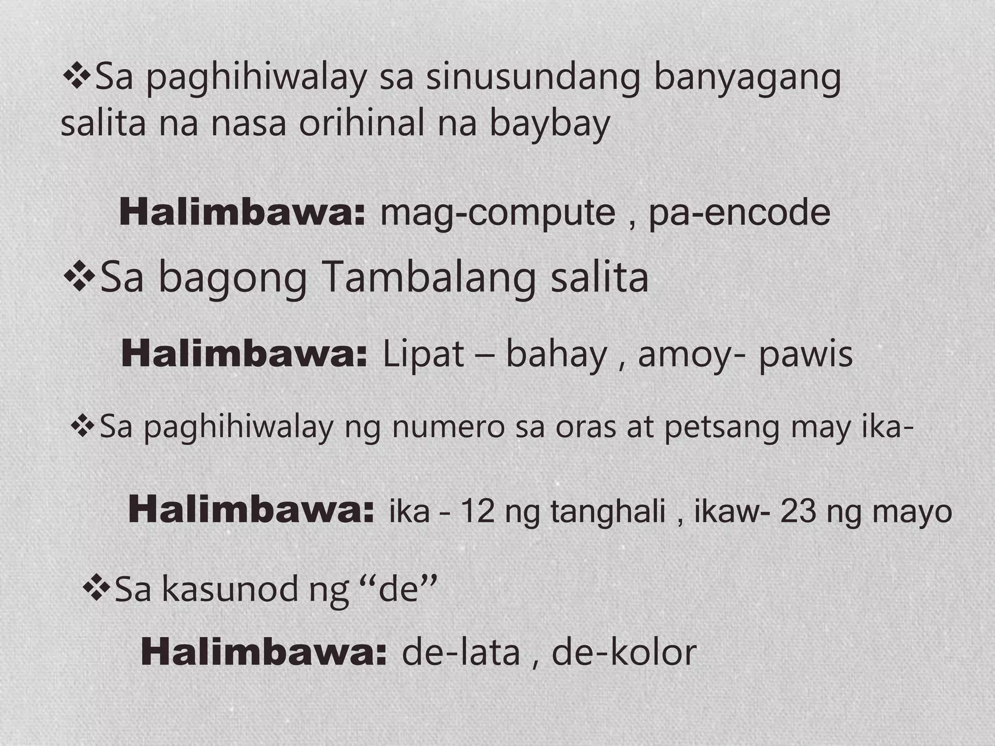 Mga tuntunin sa pagbaybay | PPTX