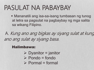 Mga tuntunin sa pagbaybay | PPTX