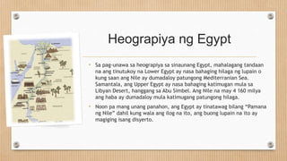 Mga unang kabihasnan sa bansang Egypt.pptx