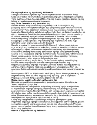 Mga unang kabihasnan sa mesopotamia | DOCX