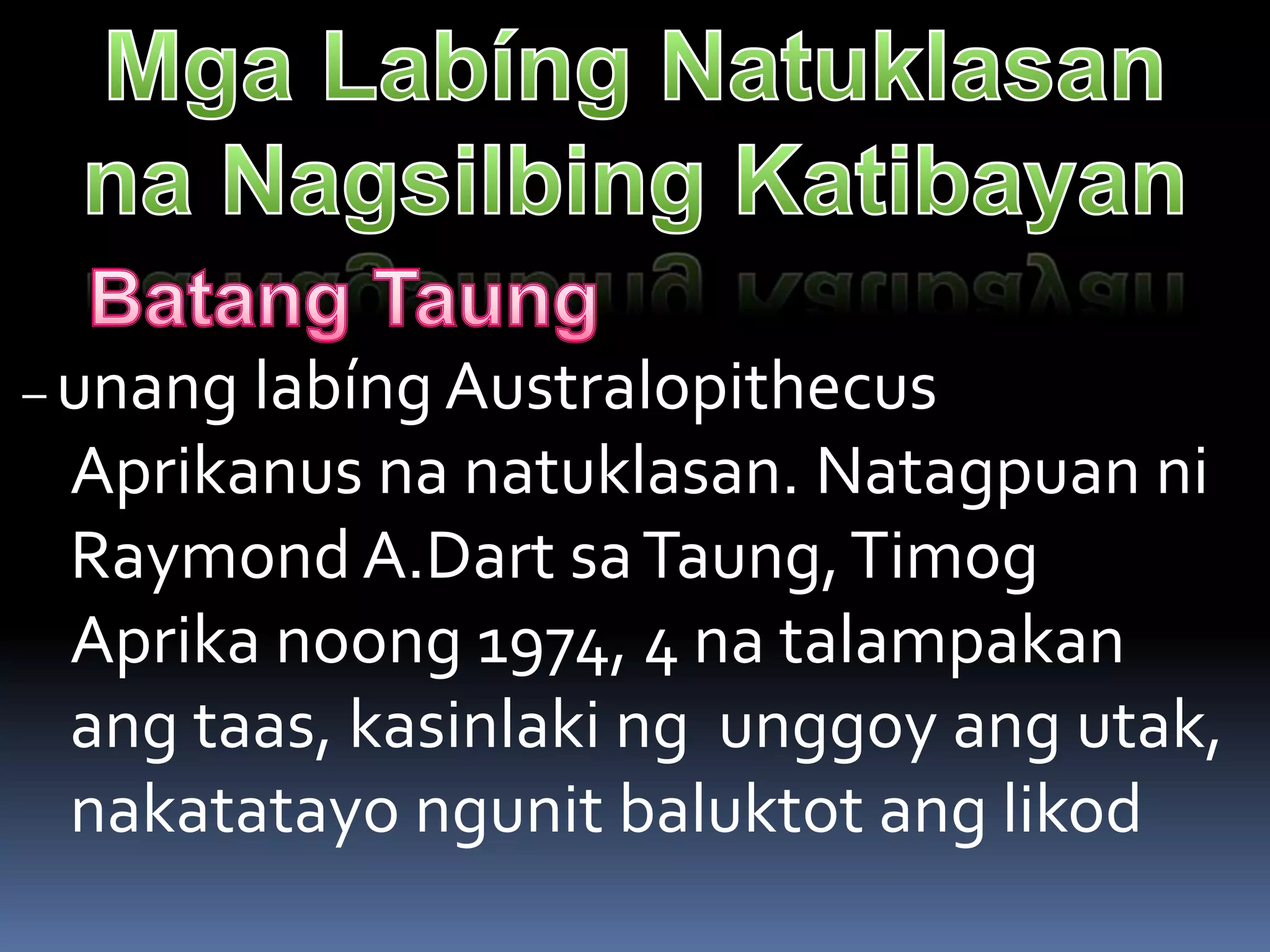 Pinagmulan ng mga Sinaunang Tao sa Daigdig | PPTX