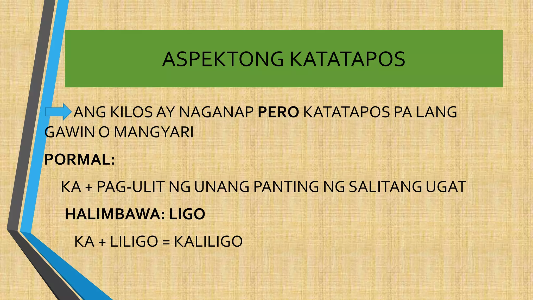 Mga uri at mga aspekto ng pandiwa GRADE5-8 | PPTX