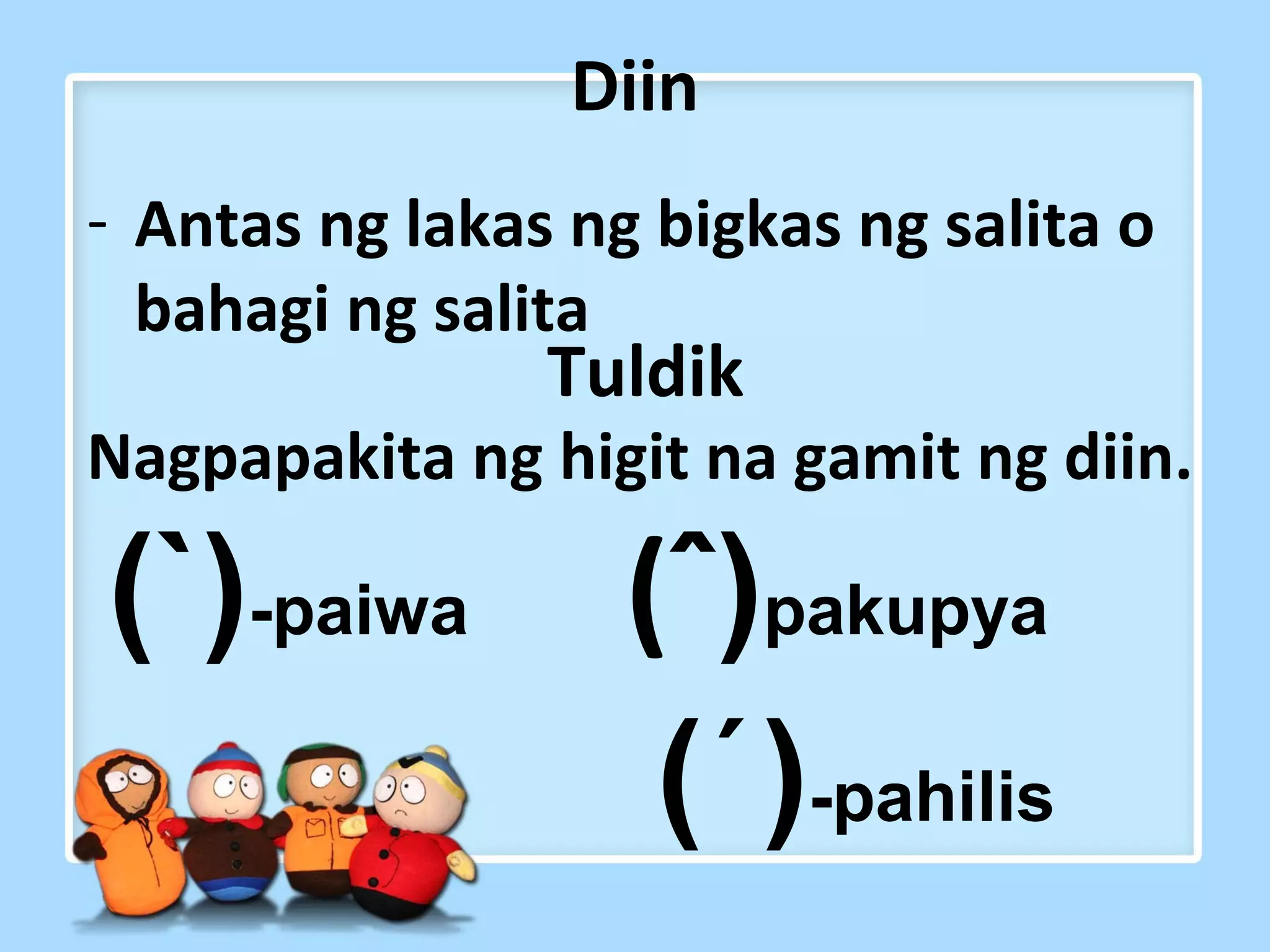 Mga uri ng diin | PPT