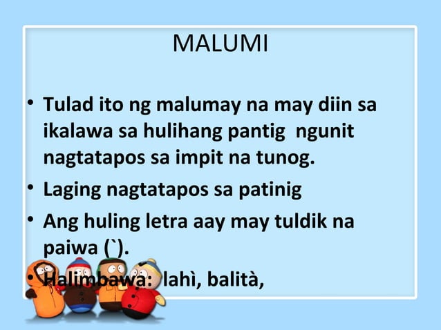 Mga uri ng diin | PPT