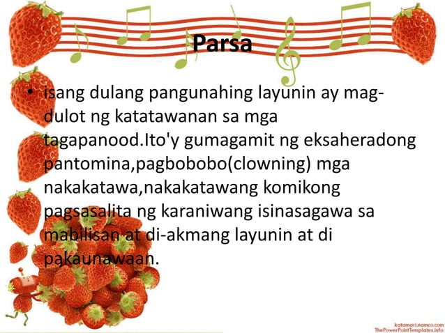 Mga uri ng dulang pantanghalan ayon sa anyo | PPTX