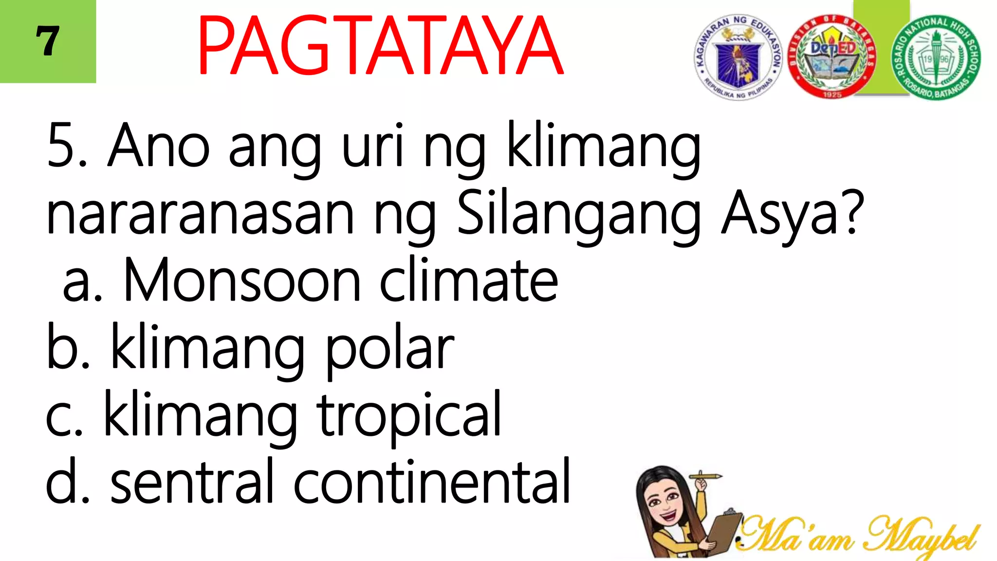 Mga uri ng klima sa asya | PPTX