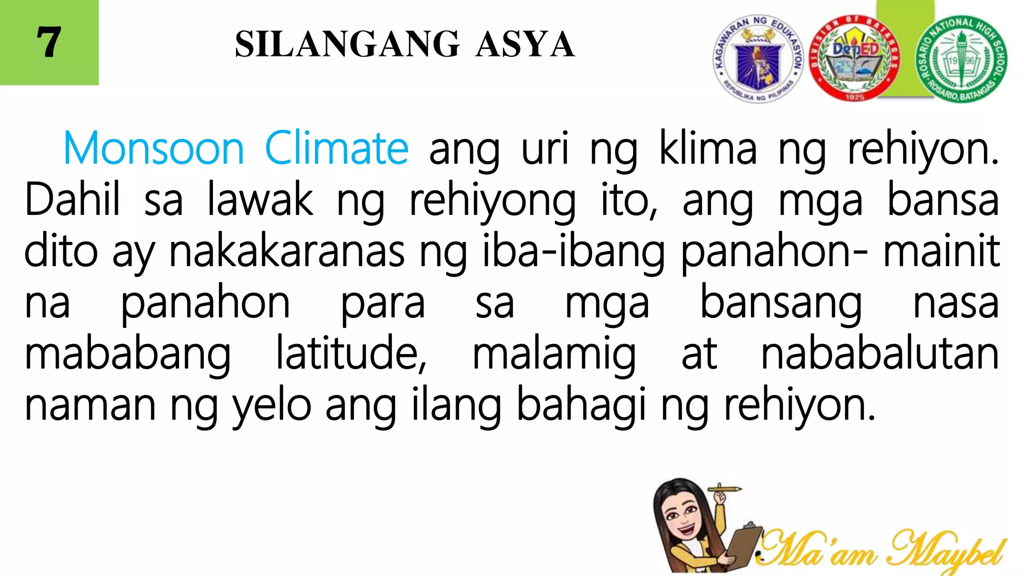 Mga uri ng klima sa asya | PPTX