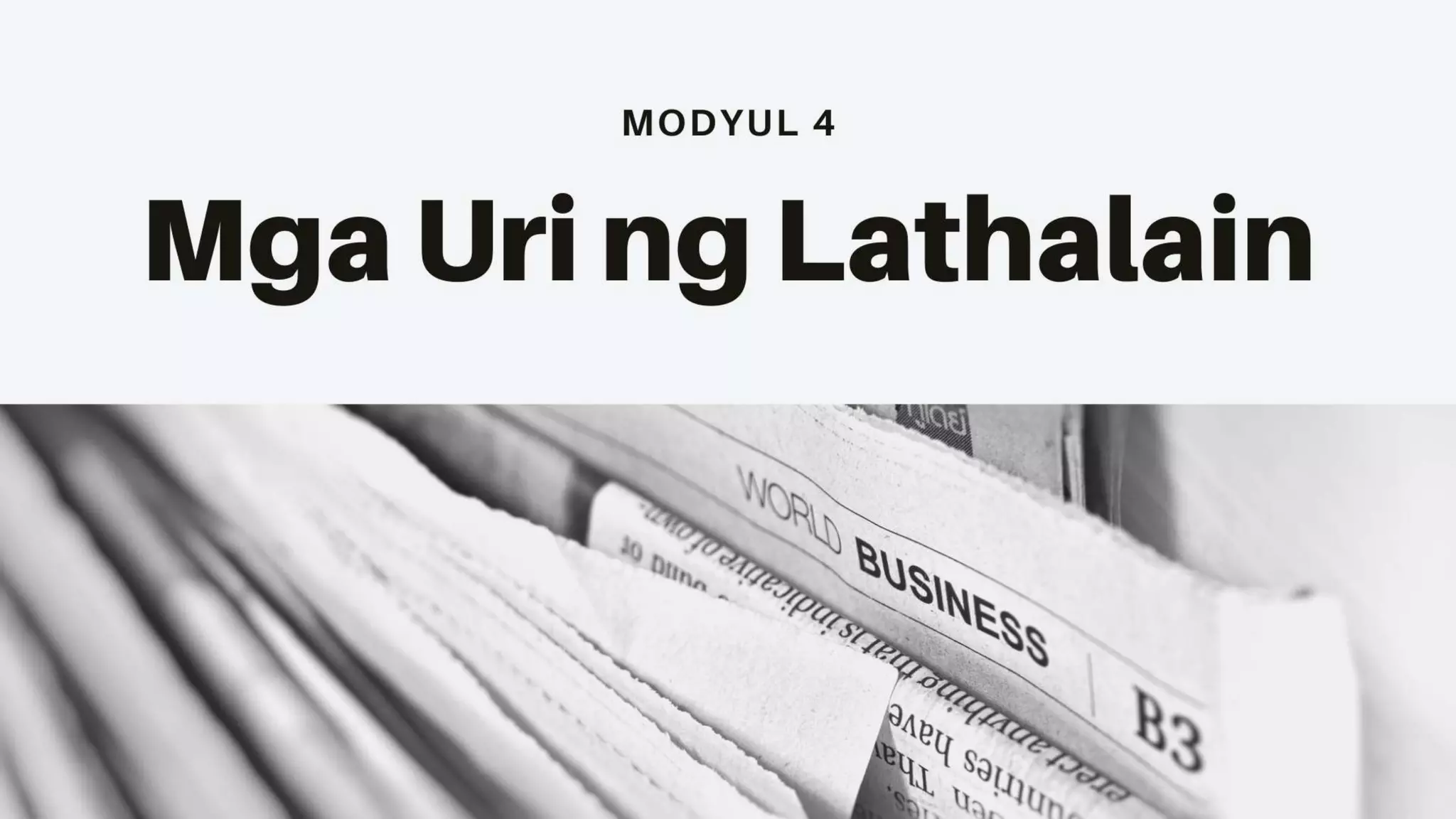 Mga Uri ng Lathalain | PPTX