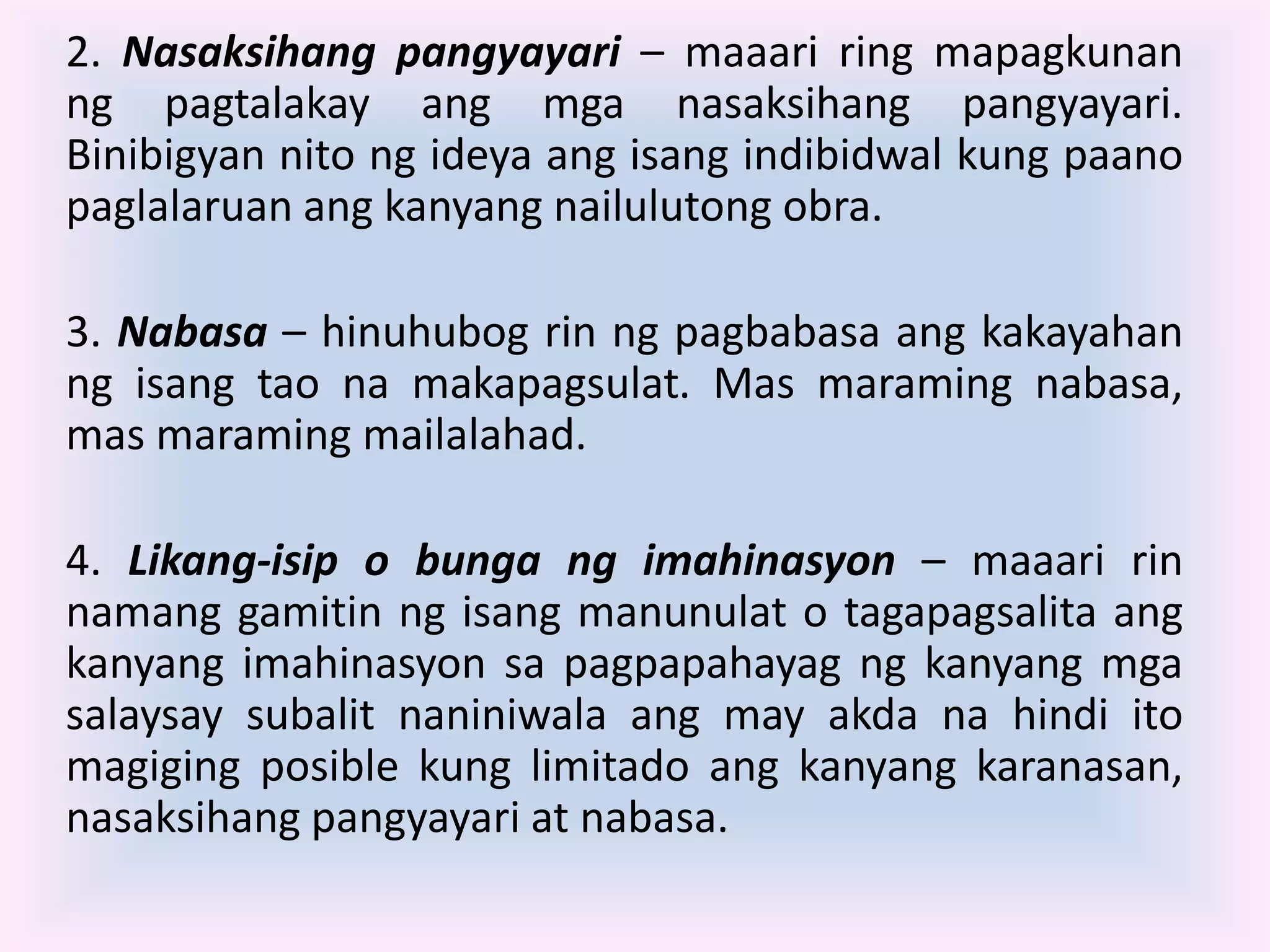 Mga uri ng masining na pagpaphahayag pagsasalaysay | PPTX