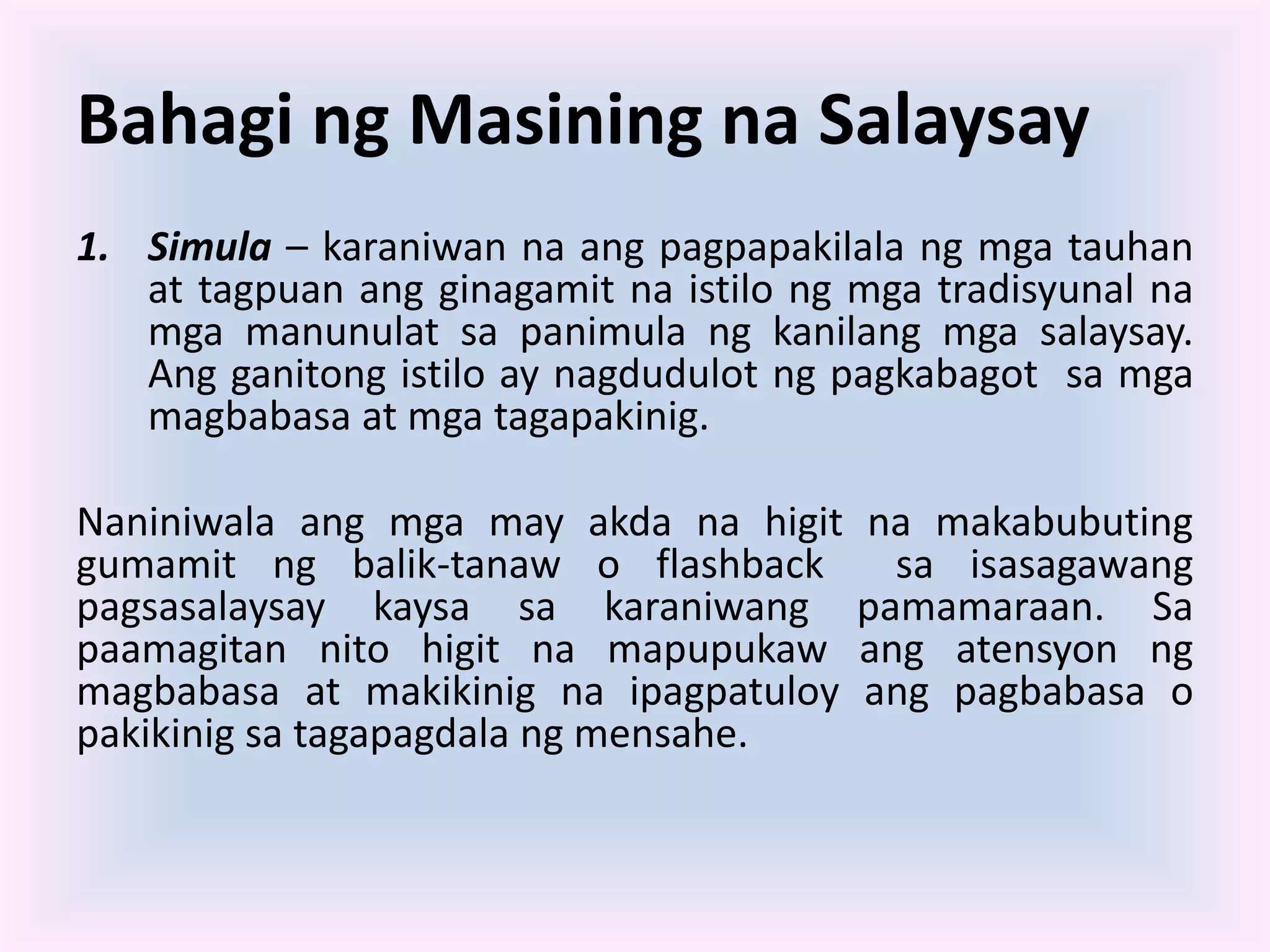 Mga uri ng masining na pagpaphahayag pagsasalaysay | PPTX