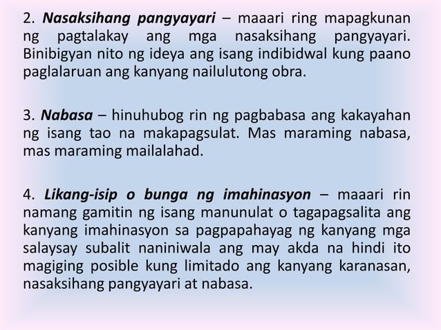 Mga uri ng masining na pagpaphahayag pagsasalaysay | PPTX