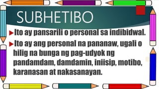 Mga uri ng pagpapahalaga | PPTX