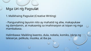 Filipino sa Piling Larang (Akademik) Mga Uri ng Pagsulat.pptx