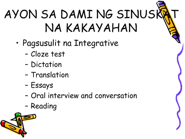 Mga uri ng pagsusulit ayon sa pamamaraan | PPTX