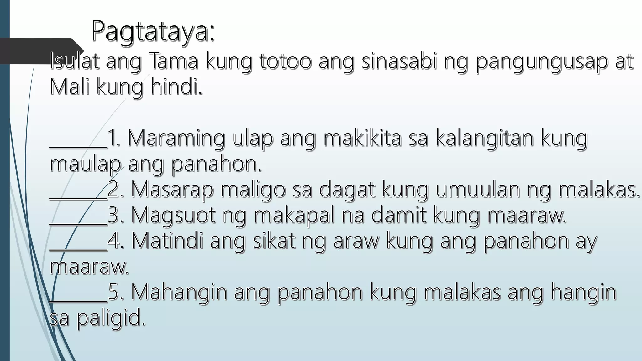 Mga uri ng panahon science 3 | PPTX