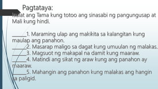 Mga uri ng panahon science 3 | PPTX