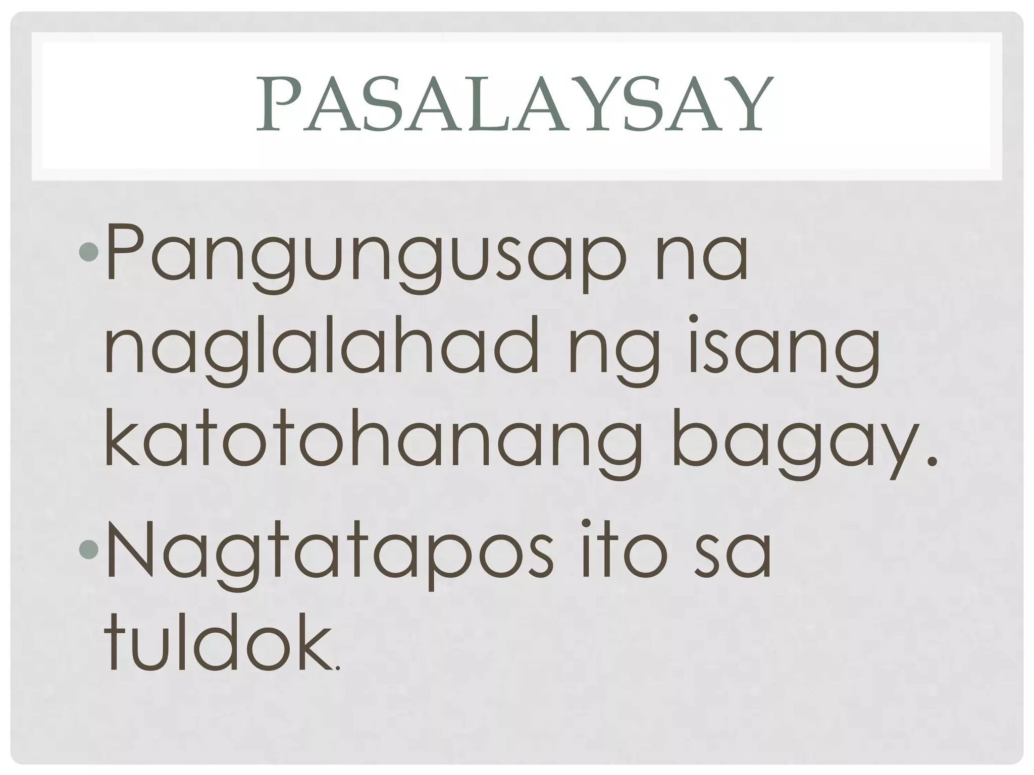 Mga uri ng pangungusap | PPTX