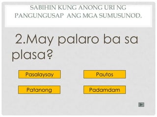 Mga uri ng pangungusap | PPTX
