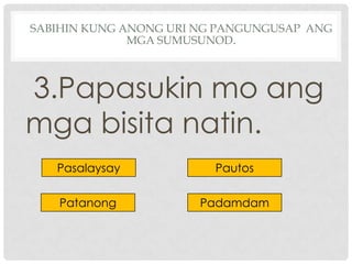 Mga uri ng pangungusap | PPTX