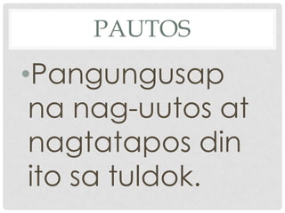 Mga uri ng pangungusap | PPTX