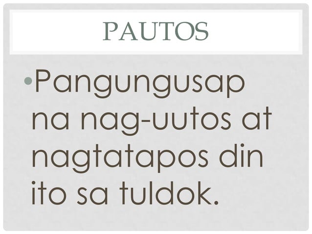 Mga uri ng pangungusap | PPTX