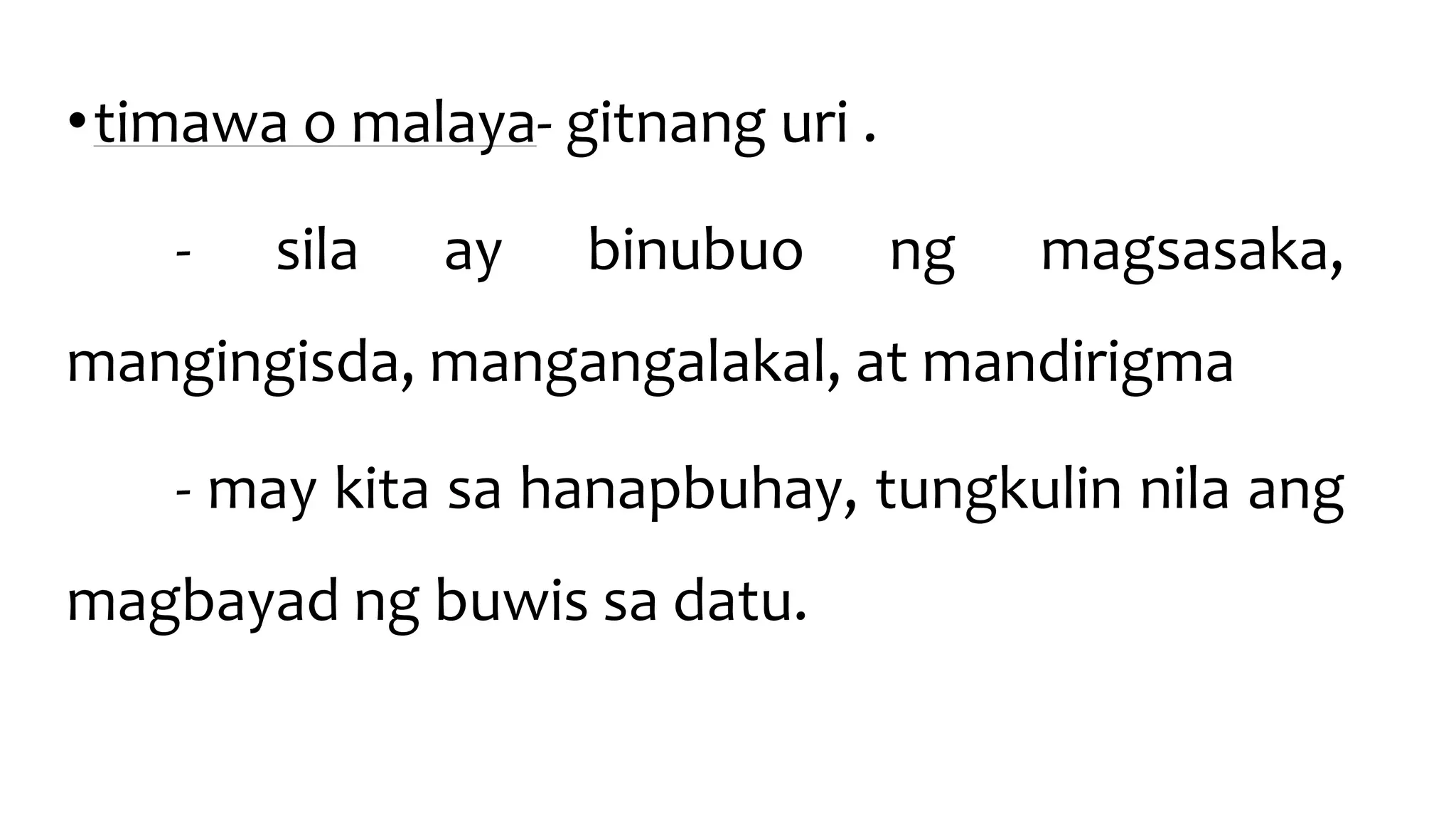 Mga Uring Panlipunan sa Barangay at Sultanato | PPTX