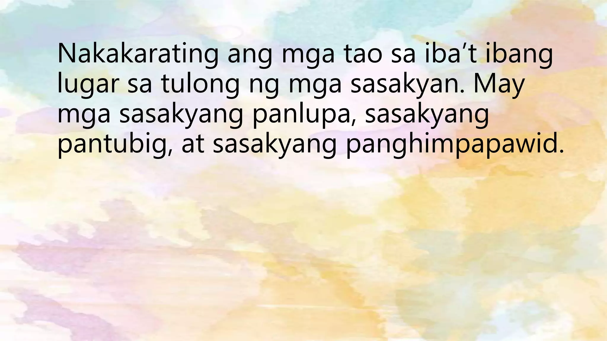 Mga Uri ng Sasakyan | PPTX