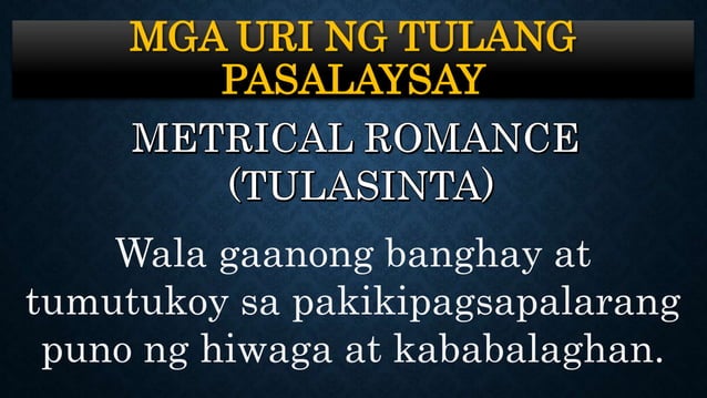 MGA URI NG TULA | PPTX