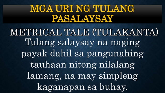 MGA URI NG TULA | PPTX