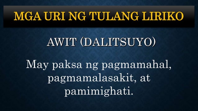 MGA URI NG TULA | PPTX