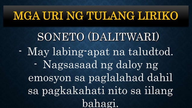MGA URI NG TULA | PPTX