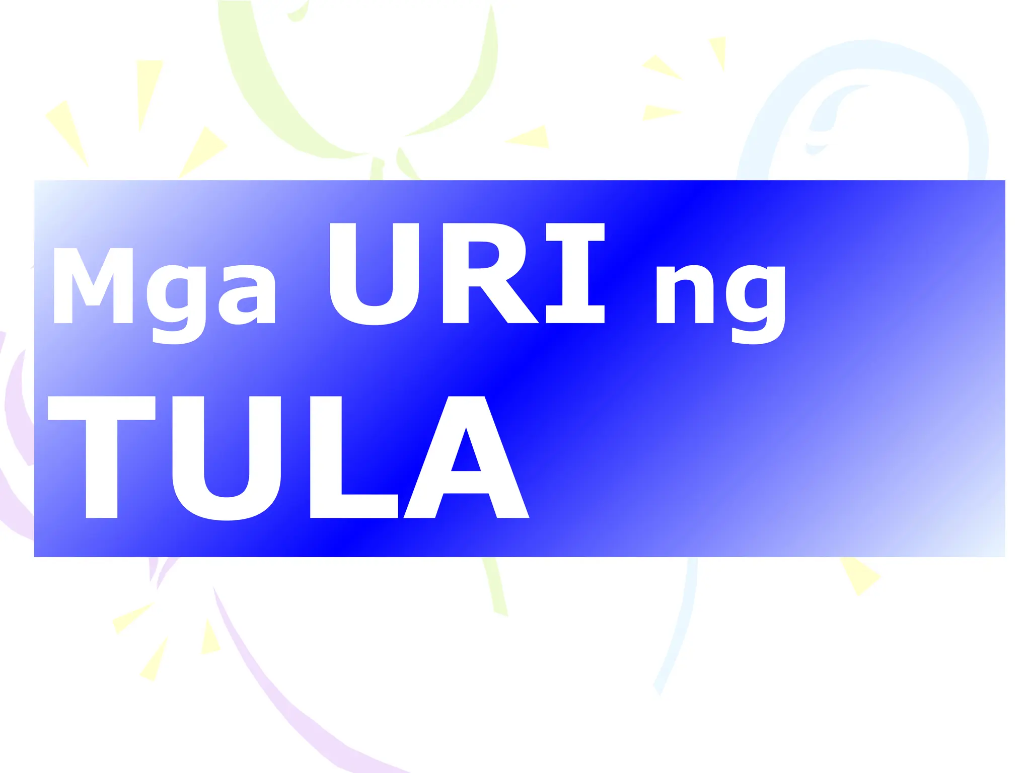 Mga Uri ng Tula.ppt ARALIN SA FILIPINO GRADE 8 | PPT