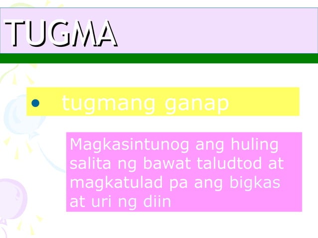 Mga Uri ng Tula.ppt ARALIN SA FILIPINO GRADE 8 | PPT